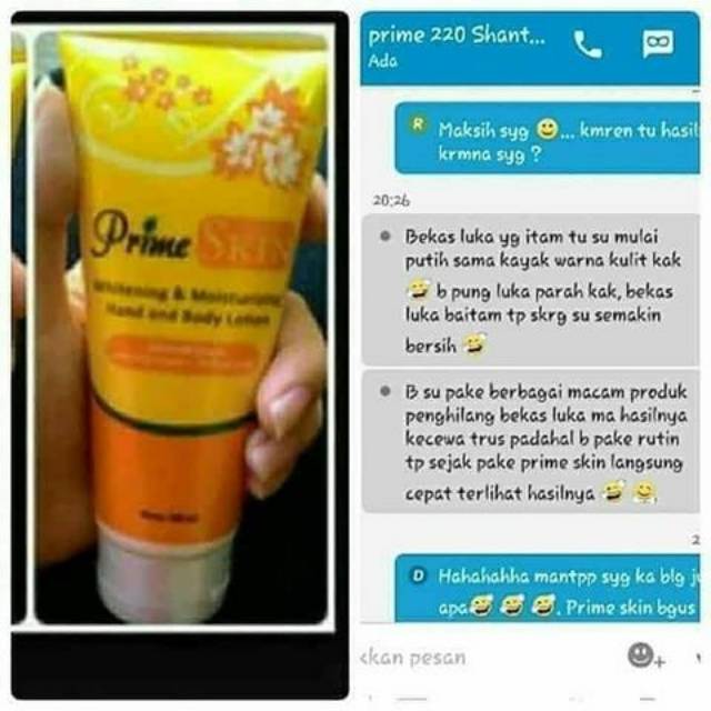 Prime Skin Hand and Body Lotion UV Protection Untuk Kulit
