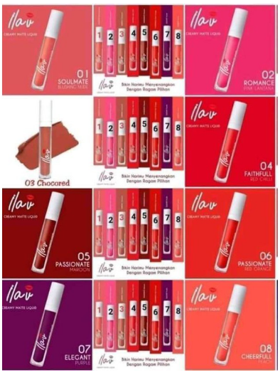 Ilav Creamy Matte Liquid 4 ml- Lipstik HWI 100% Original
